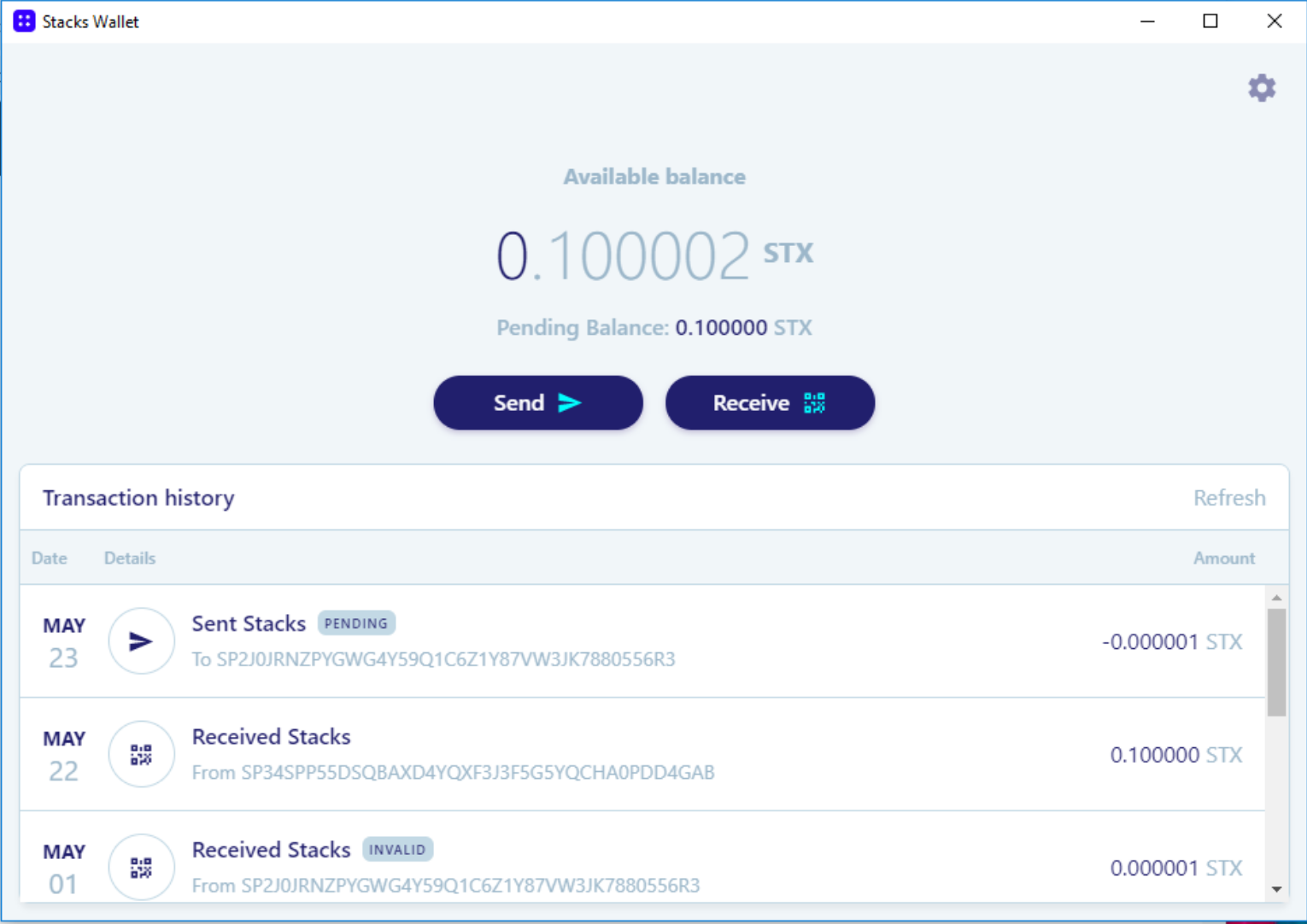 Windows wallet shows pending balance .000002 stx reduction when only .000001 sent · Issue #89 ...