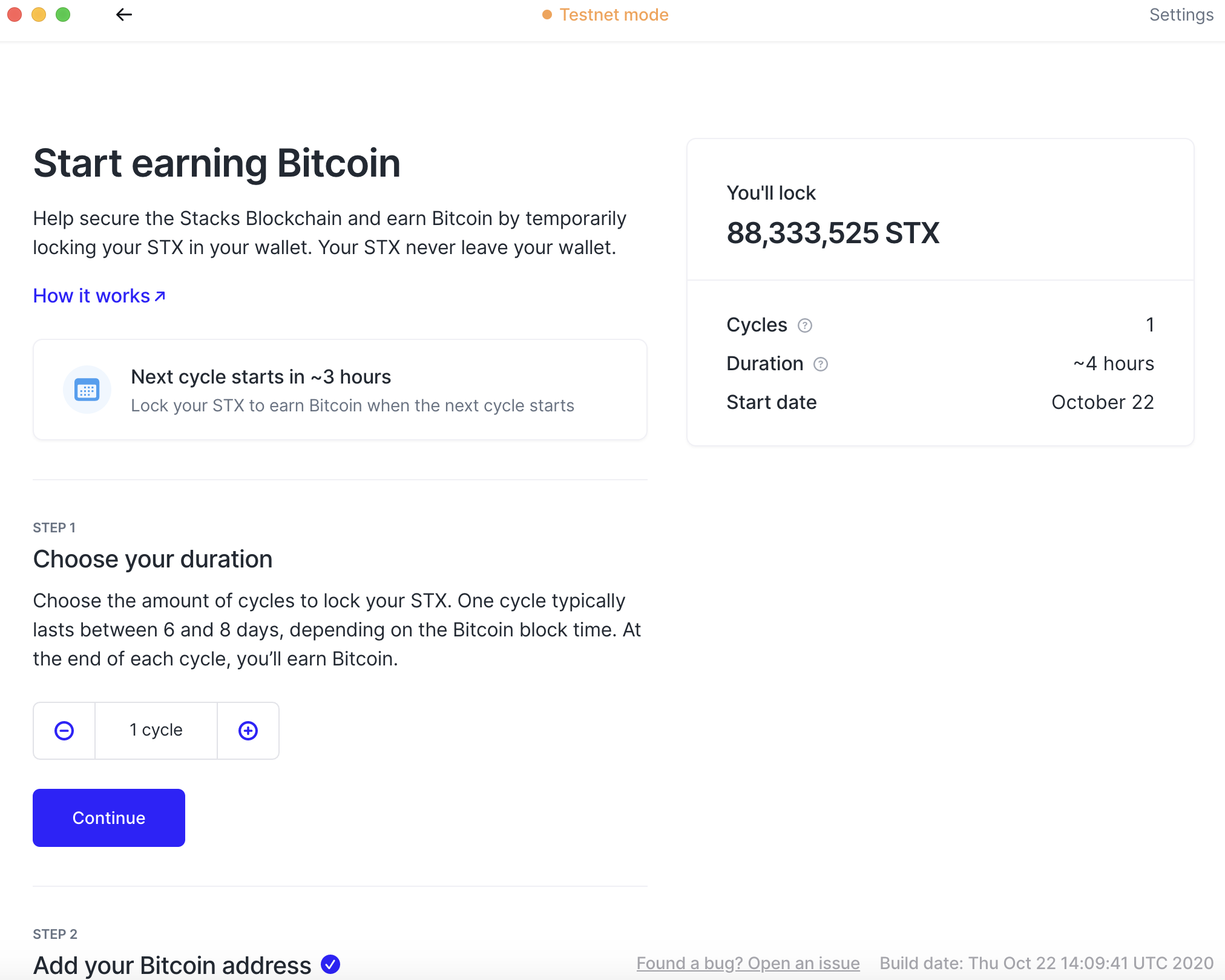 User must stack all STX in wallet when stacking and is NOT given the ...