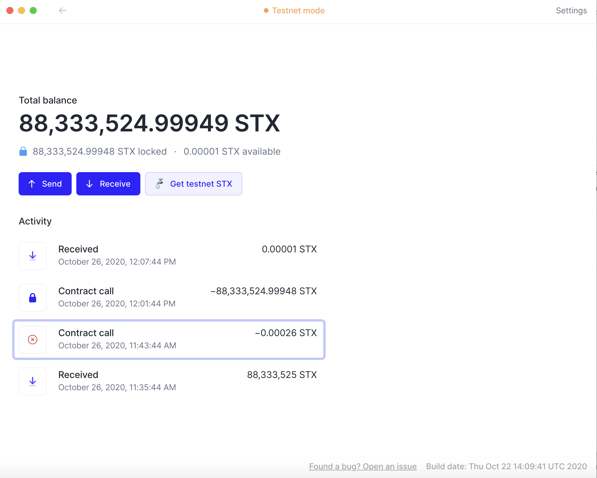 No error message pop up when attempting to stack with the incorrect ledger, transaction fails in ...