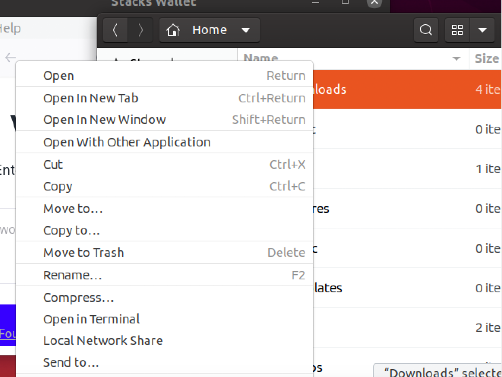 Linux/Gnome context menus not opening · Issue #241 · leather-io/desktop · GitHub