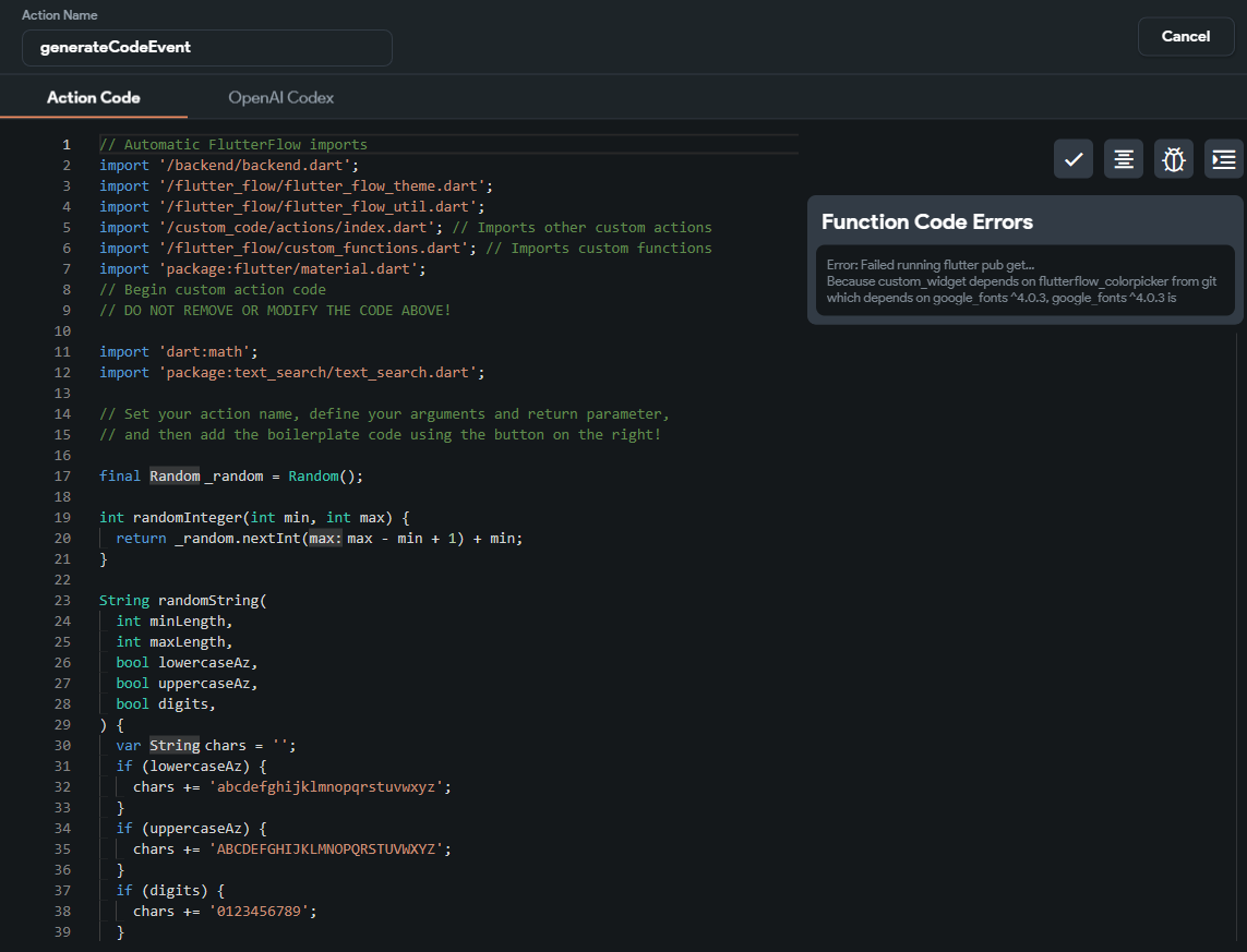 google_fonts package needs update in pubspec file · Issue #702 · FlutterFlow/flutterflow-issues ...