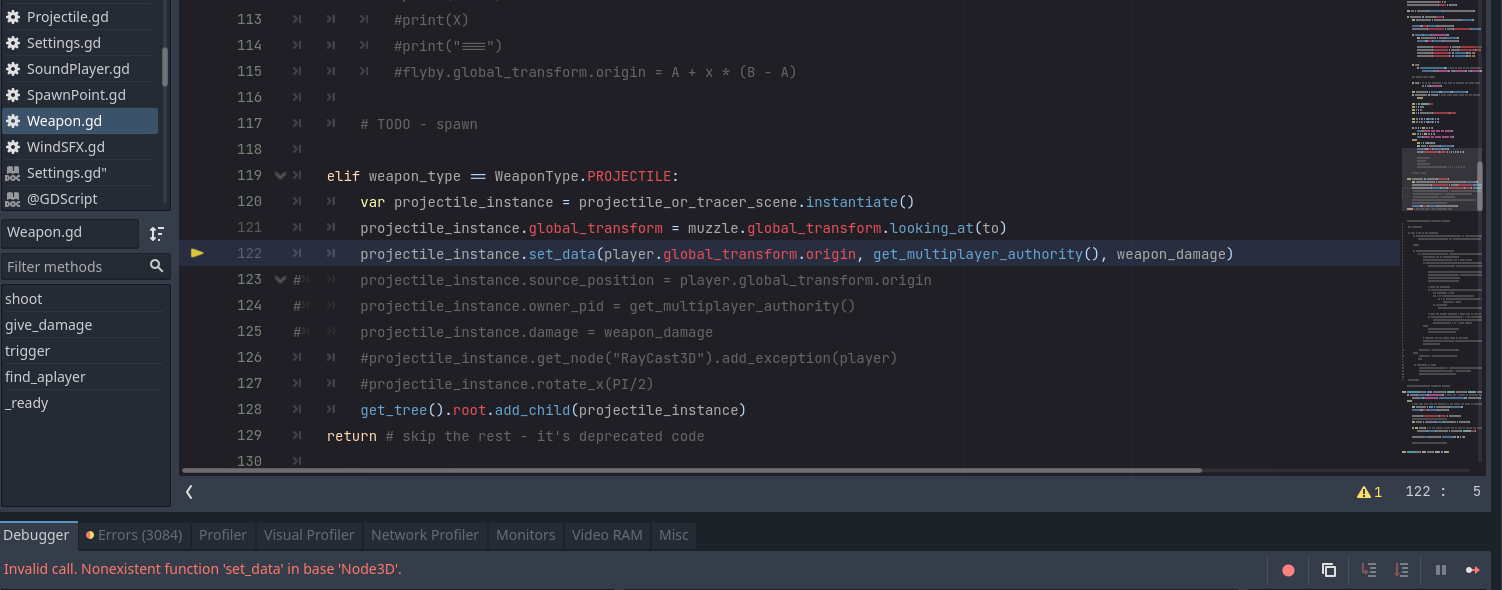 Suddenly Godot refuses to set a scene member variables complaining ...