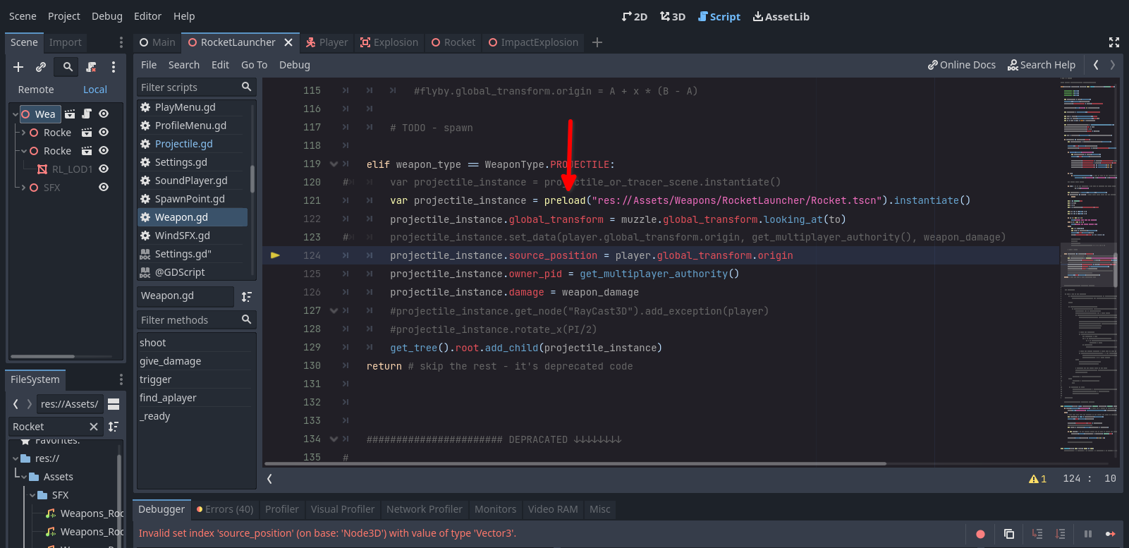 Suddenly Godot refuses to set a scene member variables complaining ...