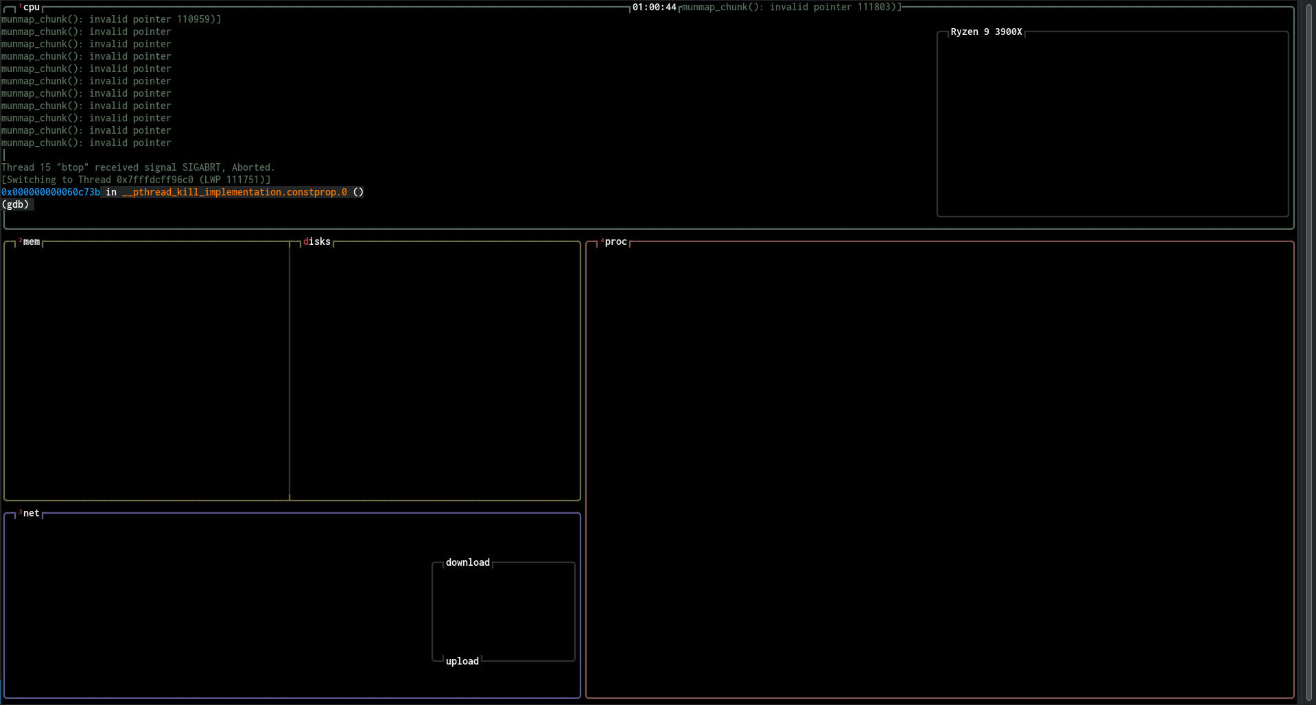 Bug Btop Crashes On Startup Sigsegv Sigabrt · Issue 416 · Aristocratosbtop · Github 