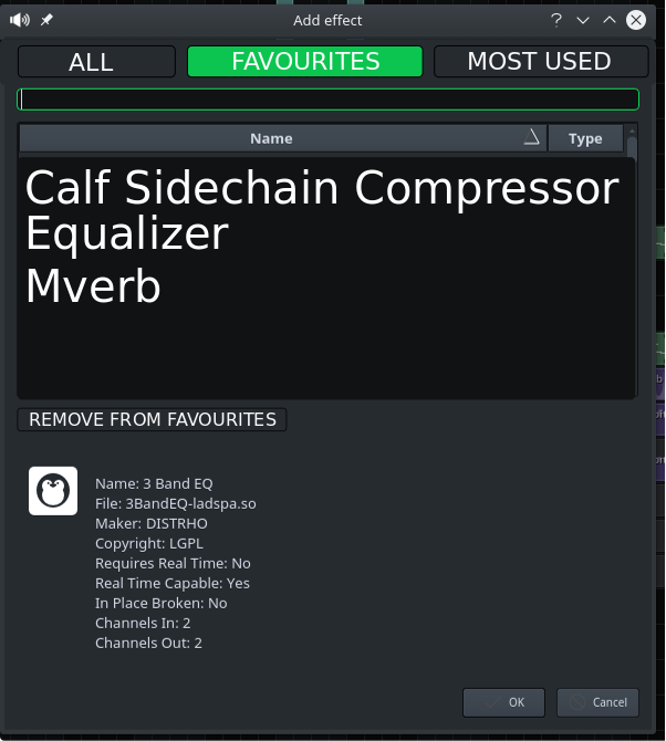Improving effect plugin selector dialog · Issue #3799 · LMMS/lmms · GitHub