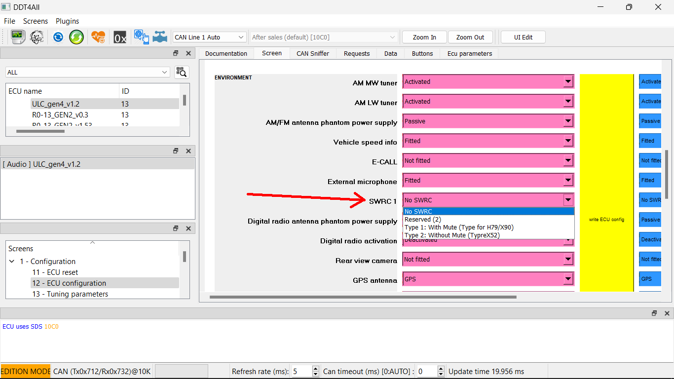 Is there an option within DDT4all to enable Steering wheel mounted radio controls? · Issue #793 ...