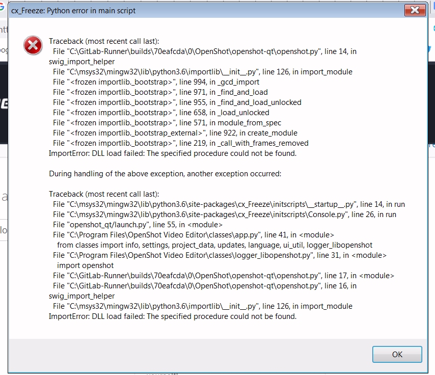error in python script when i start up openshot · Issue #2748 · OpenShot/openshot-qt · GitHub
