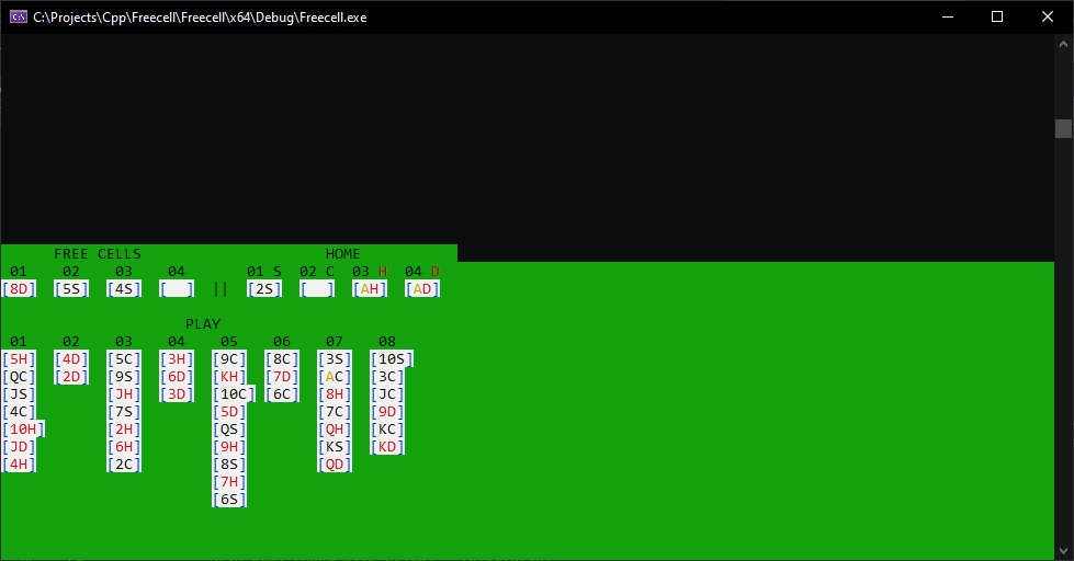 GitHub - DillonWall/Freecell: Pure C++ CLI implementation of the game ...