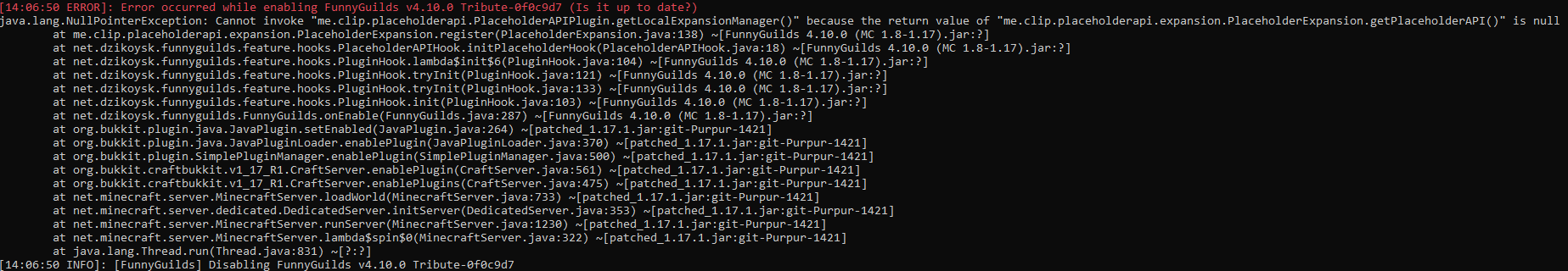 Error PlaceholdersAPI hook · Issue #1700 · FunnyGuilds/FunnyGuilds · GitHub