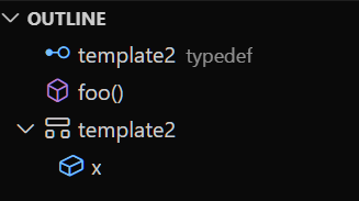 Using "template" as a type name (in C) causes symbols not to be found ...