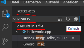 Text related to the Find All References feature is not localized ...