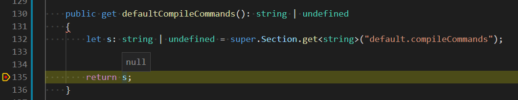 With strictNullChecks enabled, seeing null value returned from WorkspaceConfiguration.get ...