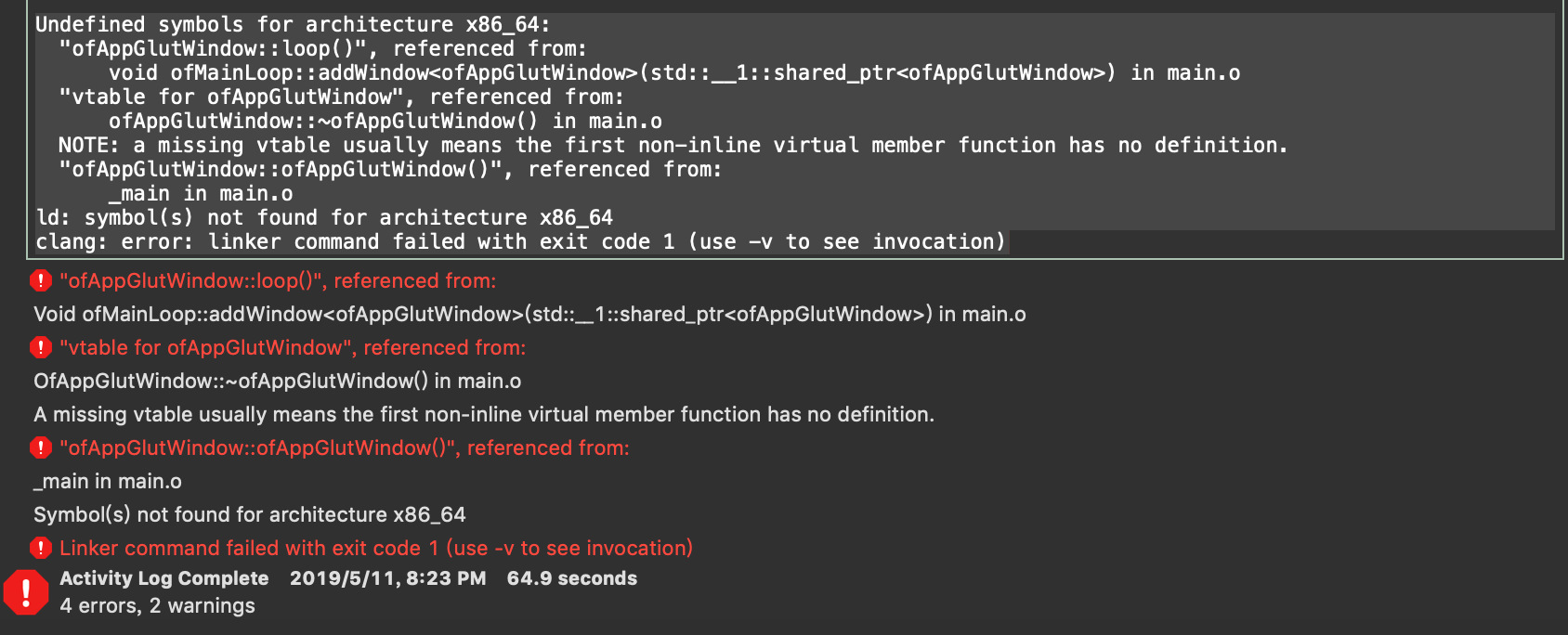 Building fails for Openframeworks 0.10.1 · Issue #44 · patriciogonzalezvivo/ofxFX · GitHub
