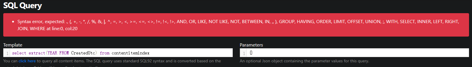 EXTRACT function could not be used in sql search · Issue #13526 · OrchardCMS/OrchardCore · GitHub