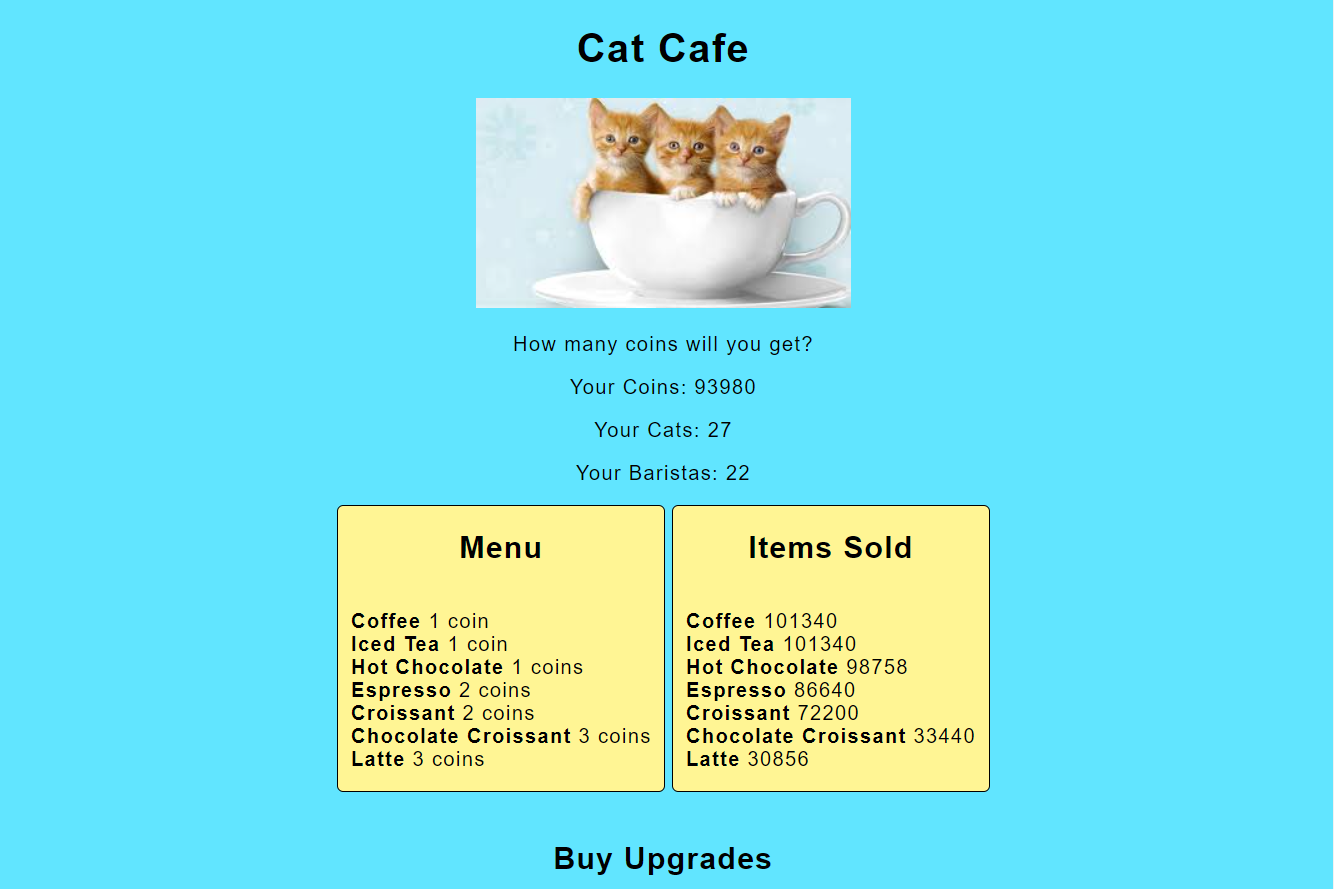 GitHub - sbecka/catcafe-clicker-game: Idle Clicker Game Project for 3rd Hackathon