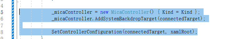 Derive SystemBackdrop, when customizing MicaSystemBackdrop, refer to standard code to burst ...
