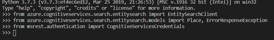 install and import for bing entity search with python sdk · Issue ...