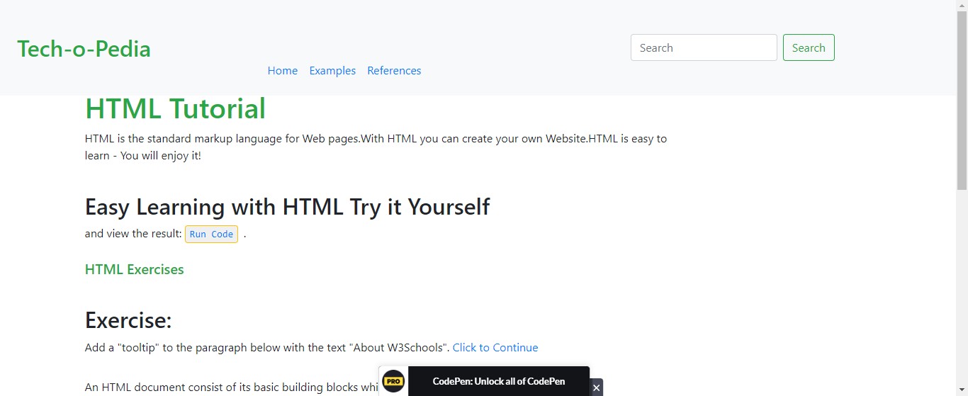 Tutorial Documentation Website · Issue #380 · TusharKesarwani/Front-End-Projects · GitHub