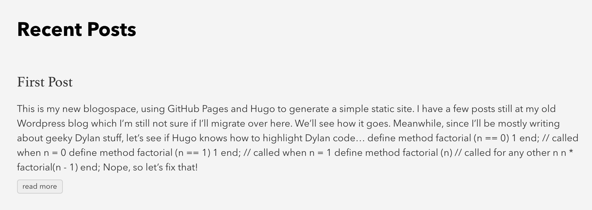 Code blocks not rendered well in post summaries · Issue #8384 · gohugoio/hugo · GitHub
