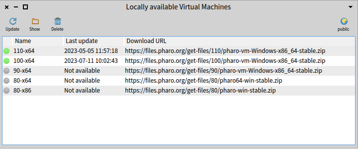 VM panel bar buttons actions are not clear without selected a VM ...
