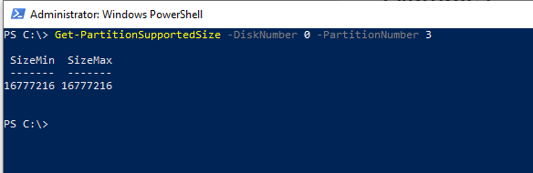 Get-PartitionSupportedSize Command Misspelling · Issue #1655 · MicrosoftDocs/feedback · GitHub