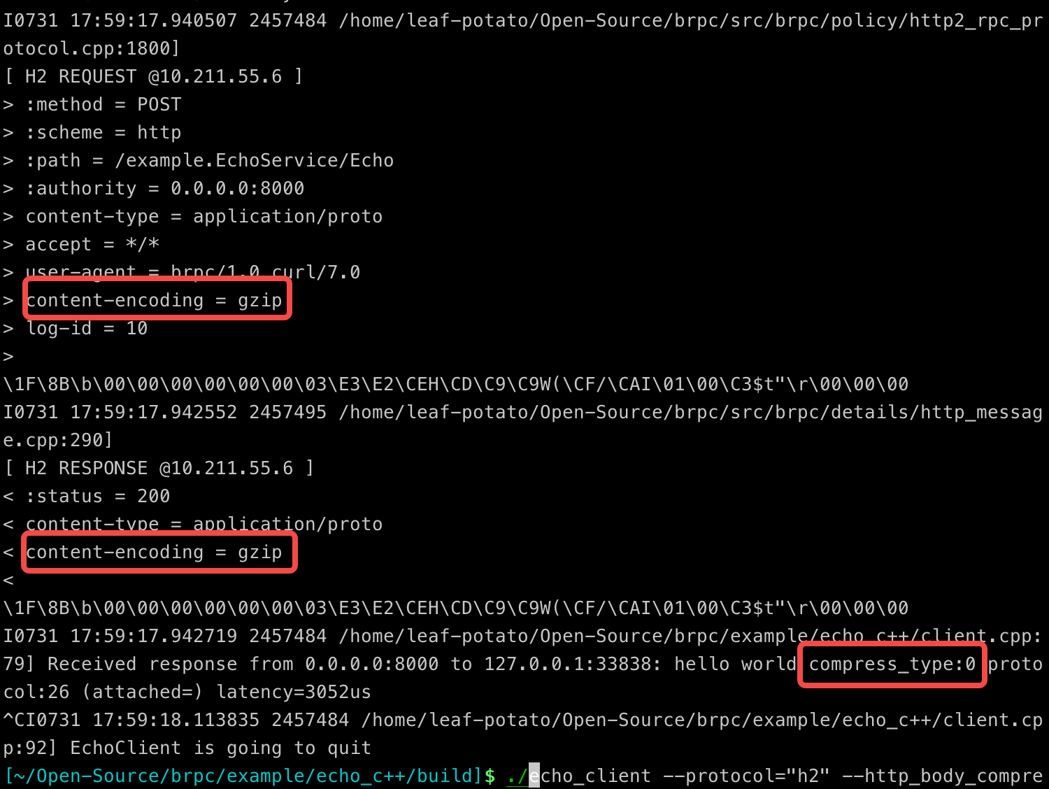 h2协议无法获取压缩方式 · Issue #2336 · apache/brpc · GitHub