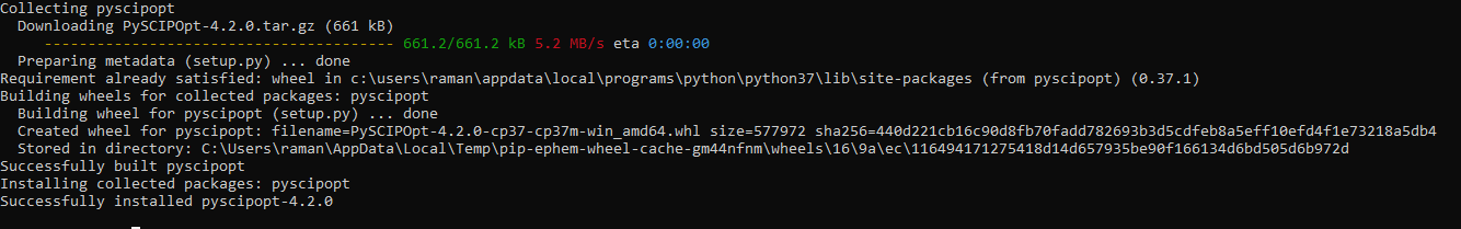 Pyscipopt Keeps Giving Dll Not Found Error Eventhough All The Steps For Installation Are 