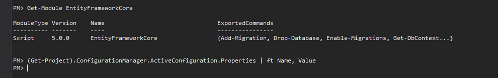 No ActiveConfiguration on new project causes EFCore migration .deps.json does not exist error ...