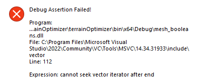 BUG: Cannot seek vector iterator after end · Issue #15 · gcherchi ...