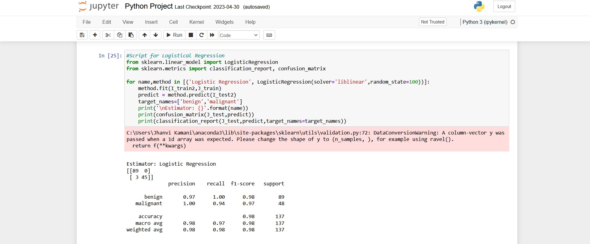 GitHub - jhanvikamani/Python-Project-for-Cancer-Detection