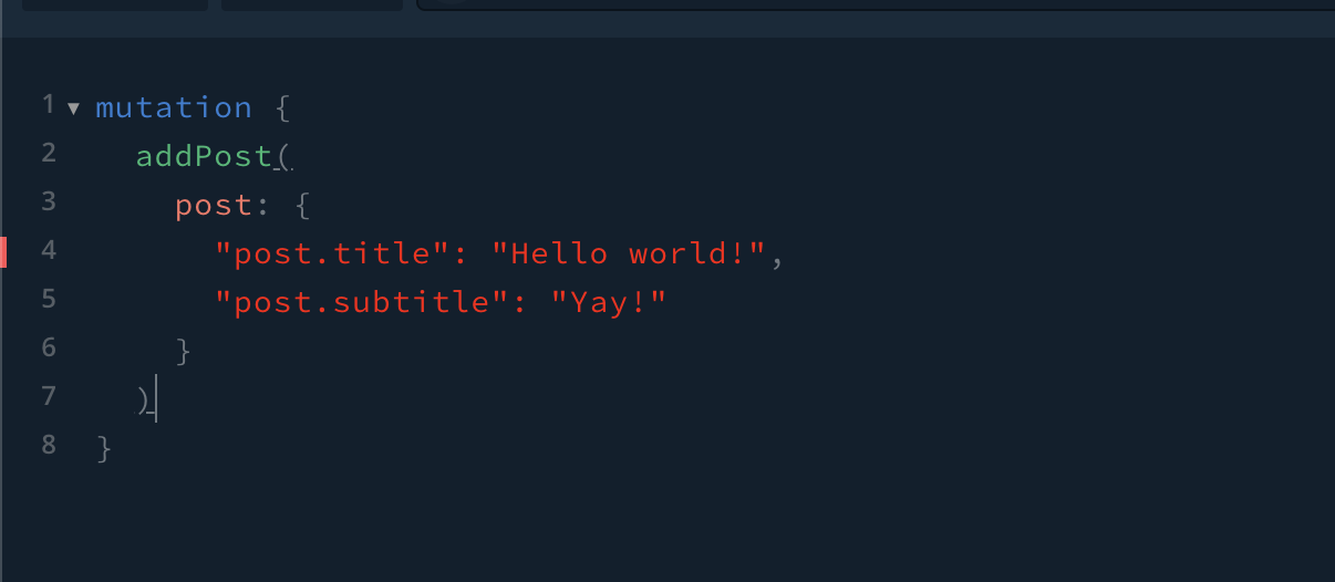 string property names in input object · Issue #1094 · graphql/graphql-playground · GitHub