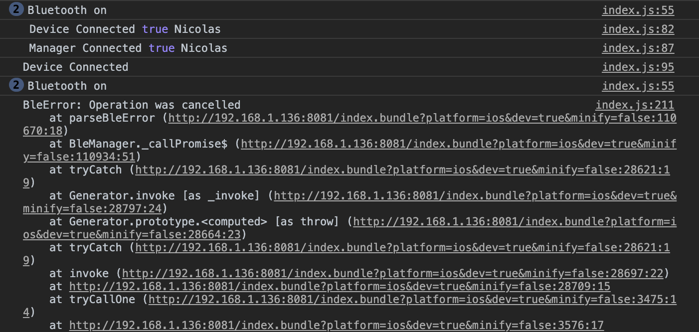 [iOS] cancelConnection not working · Issue #718 · dotintent/react-native-ble-plx · GitHub