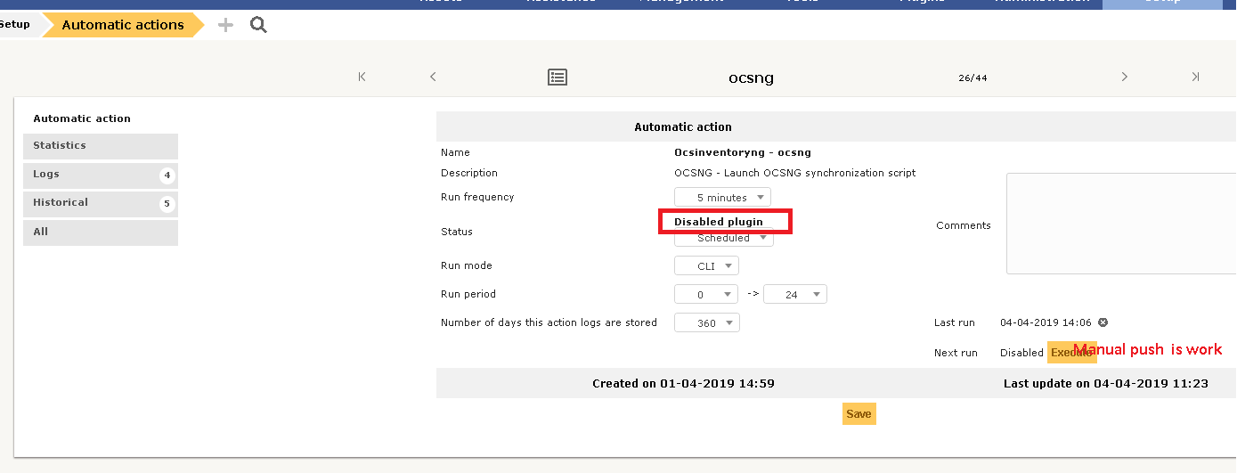 Automatic Synchronization not working · Issue #210 · pluginsGLPI/ocsinventoryng · GitHub