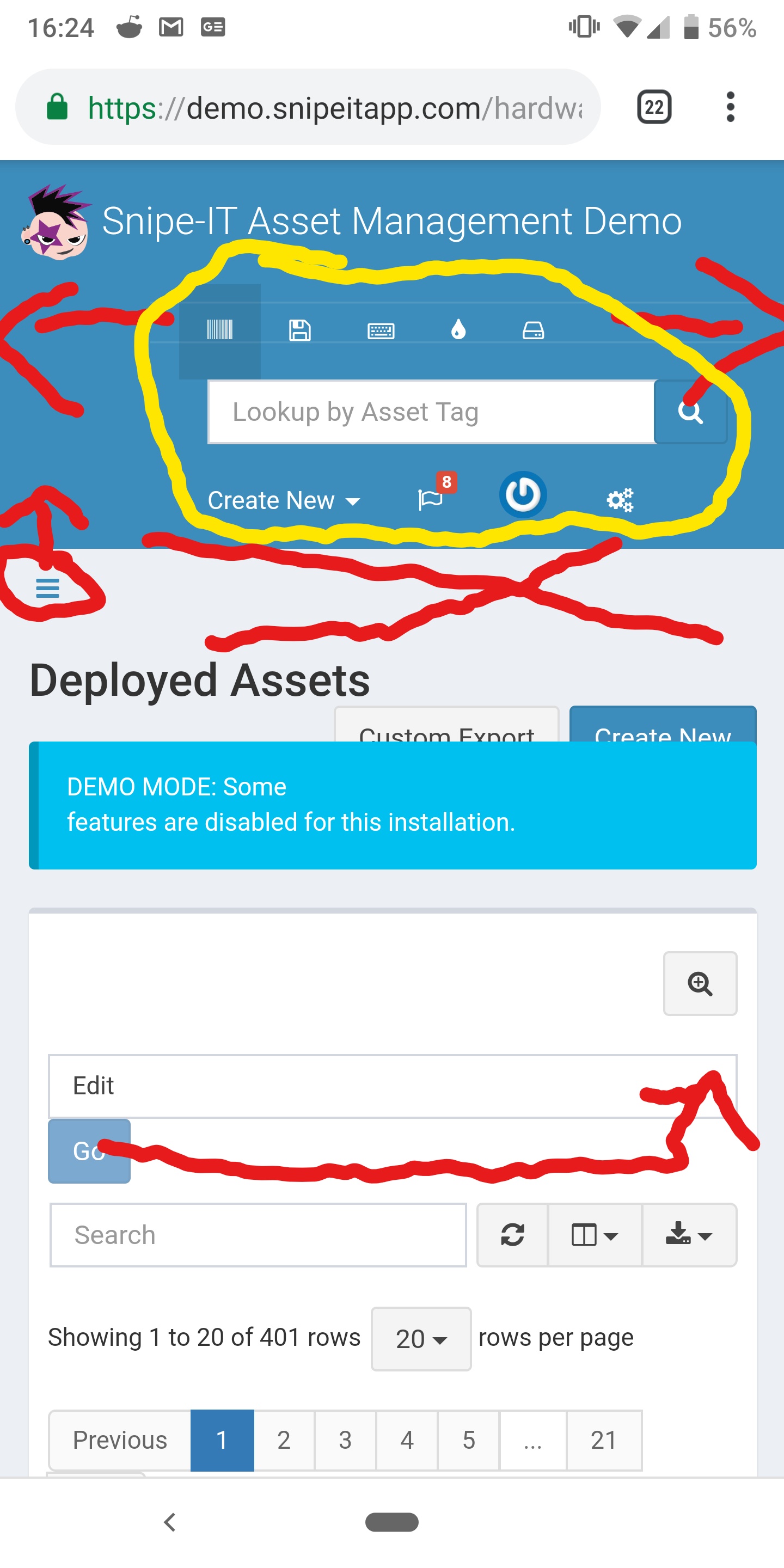 Responsive/mobile website: Bad UI · Issue #6876 · grokability/snipe-it · GitHub