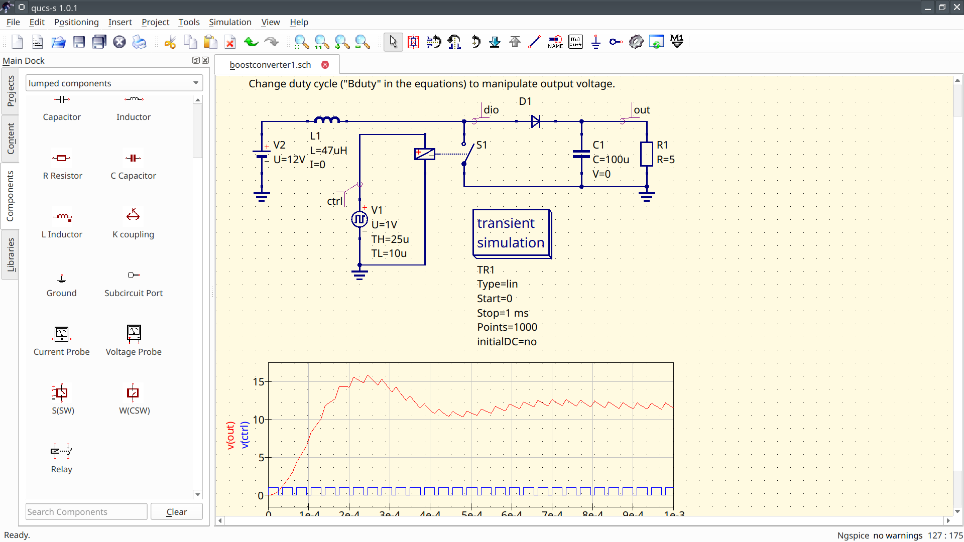 Trying to run old examples in Qucs-s 0.0.20: Warning: TSTEP is invalid and other issues · Issue ...