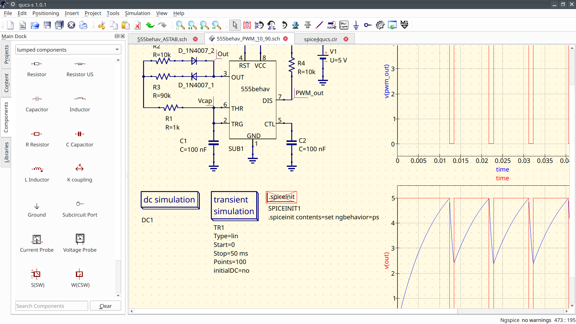 Add 555 timer XSPICE-based model · Issue #252 · ra3xdh/qucs_s · GitHub