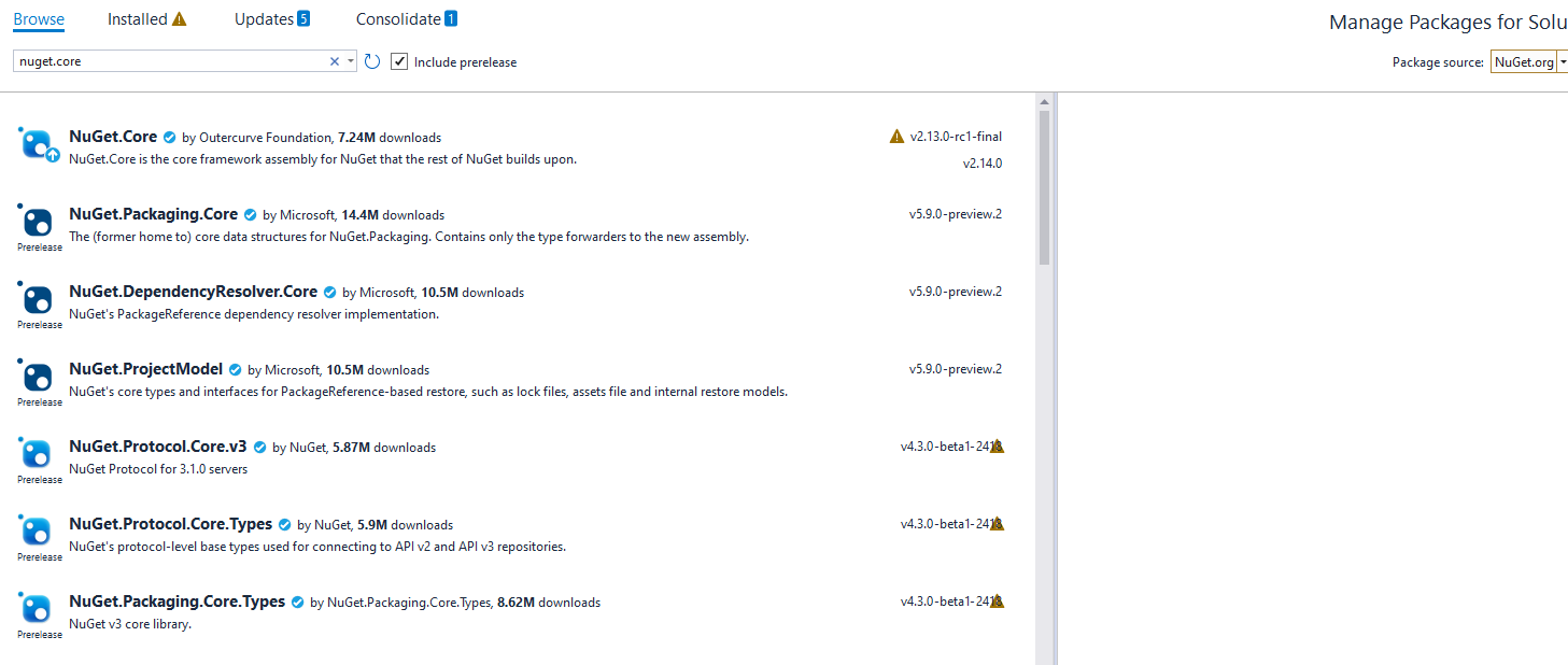 The deprecated icon overlaps with the version of the deprecated package in Browse tab · Issue ...