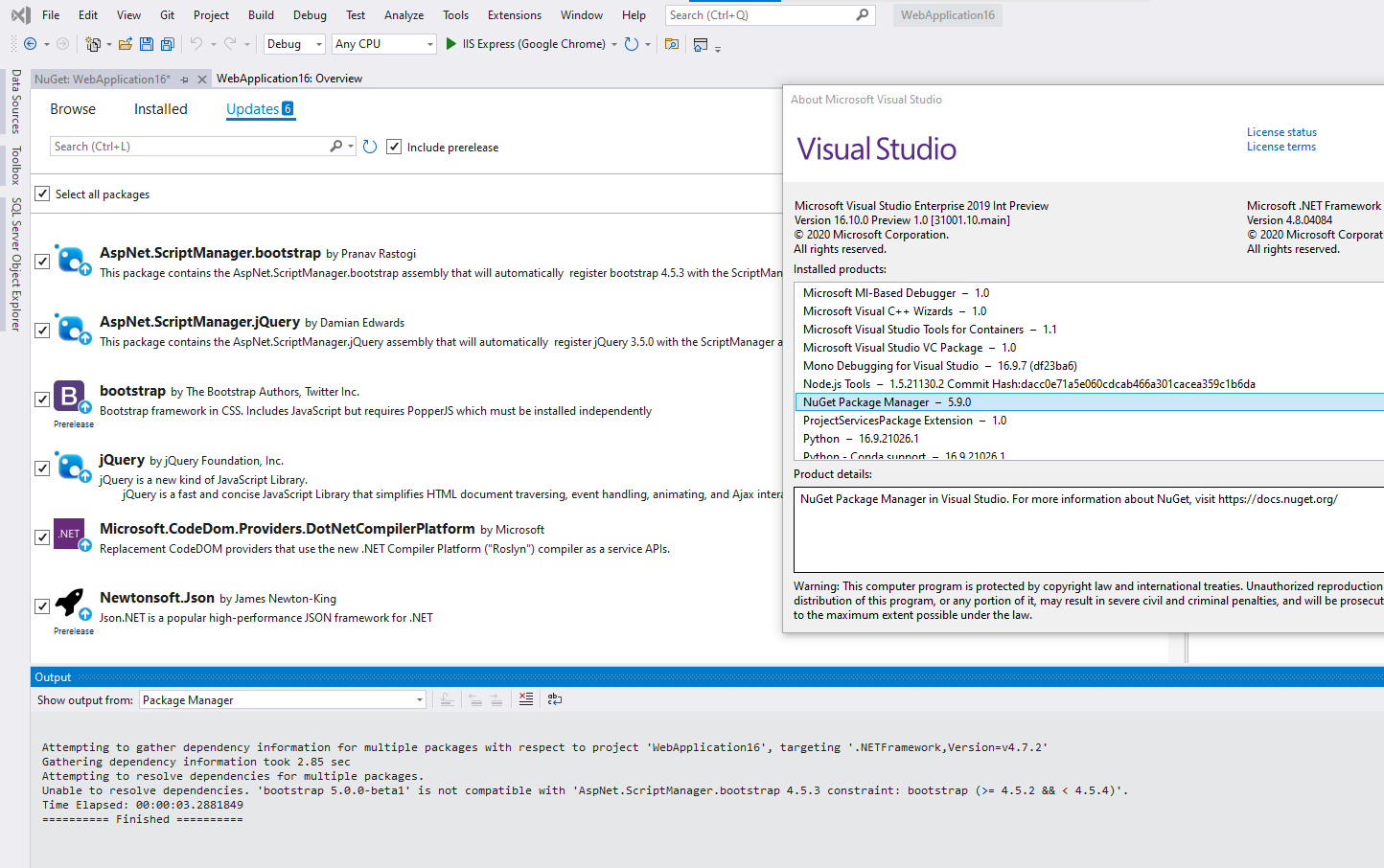 PM UI: cannot bulk update packages · Issue #10510 · NuGet/Home · GitHub