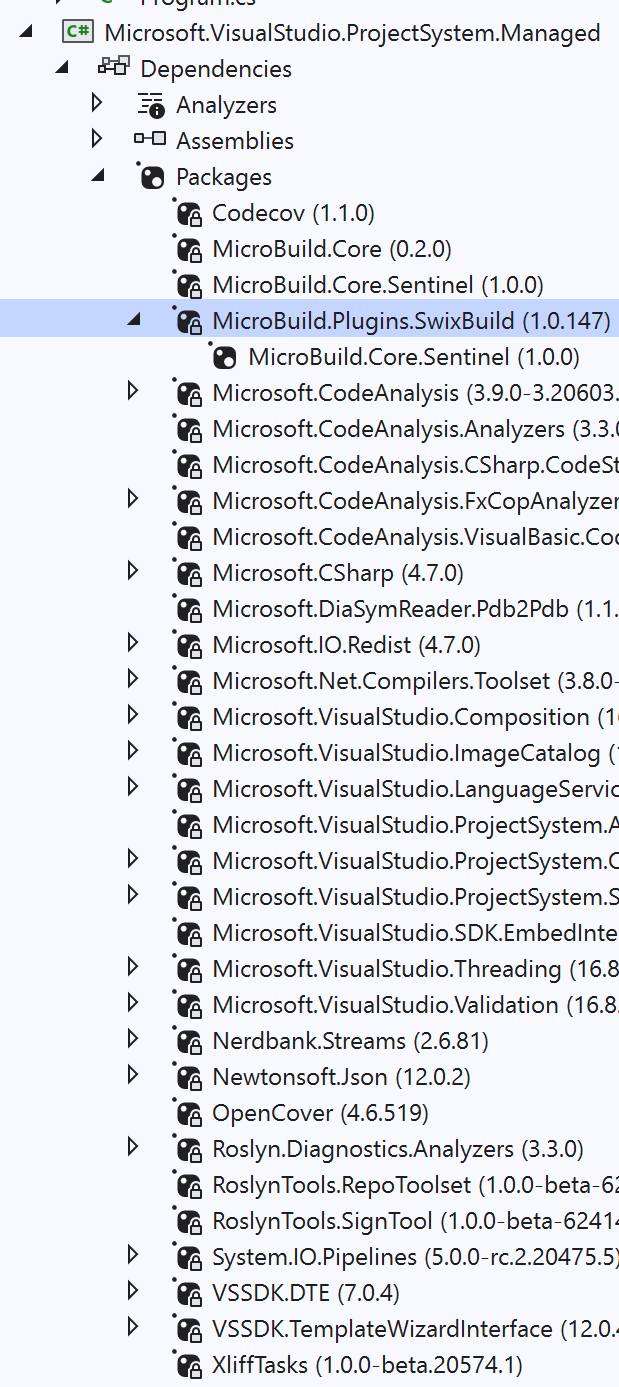 Transitive NuGet packages are not being shown in Solution Explorer when connect to a VS ...