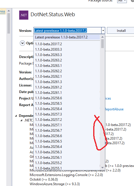 [Bug Bash] There is a tiny gap in the version drop-down list of PM UI · Issue #11990 · NuGet ...