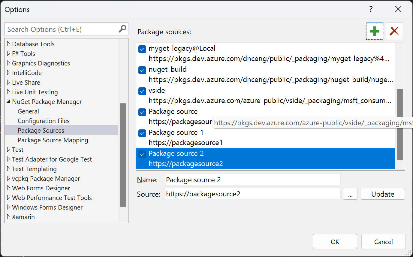 Scrollbar Arrow Buttons Are Missing In Package Sources Vs Options For Win 11 · Issue 12849 