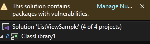 Vulnerabilities InfoBar link to `Manage NuGet Packages` is truncated · Issue #12835 · NuGet/Home ...