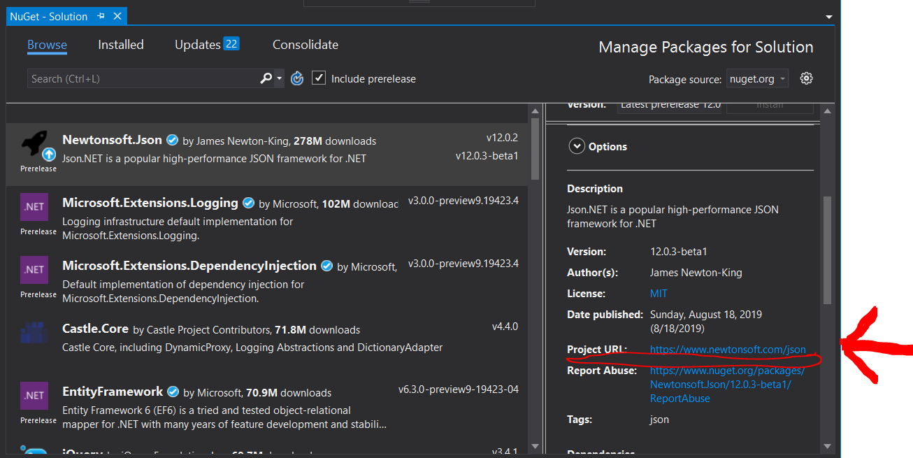 Nuget Client Package Version Should Link To Commit In Source Code · Issue 8585 · Nuget Home