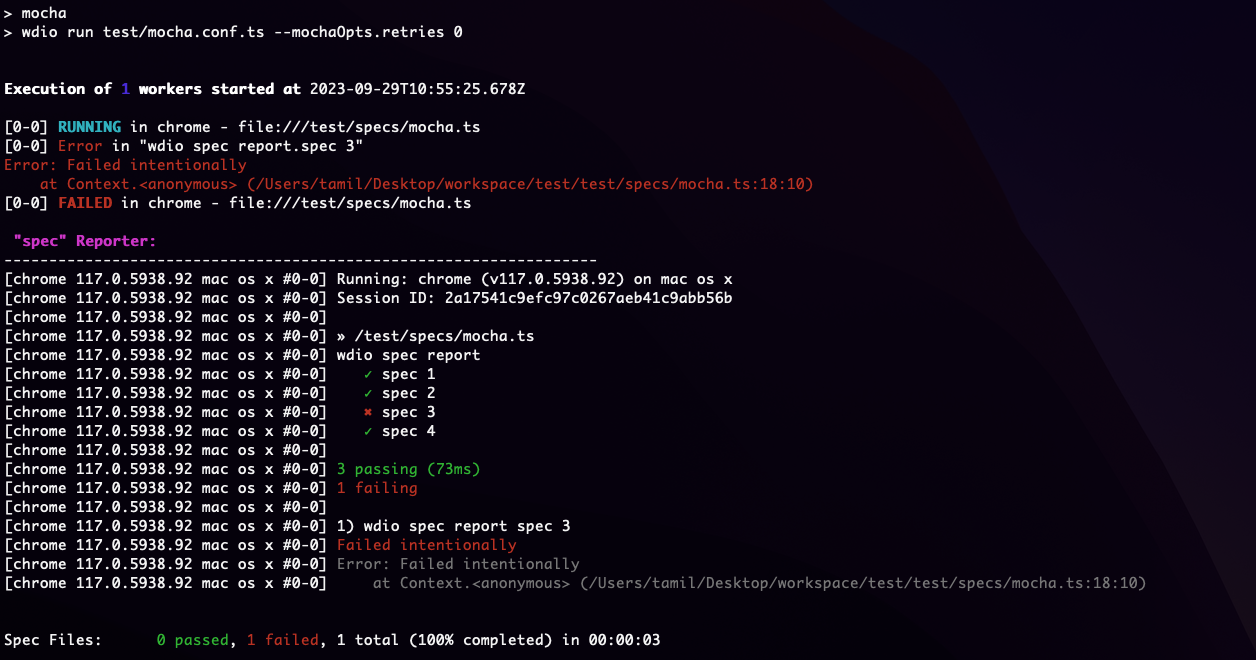 [🐛 Bug]: mochaOpts.bail from CLI will be ignored · Issue #11266 · webdriverio/webdriverio · GitHub