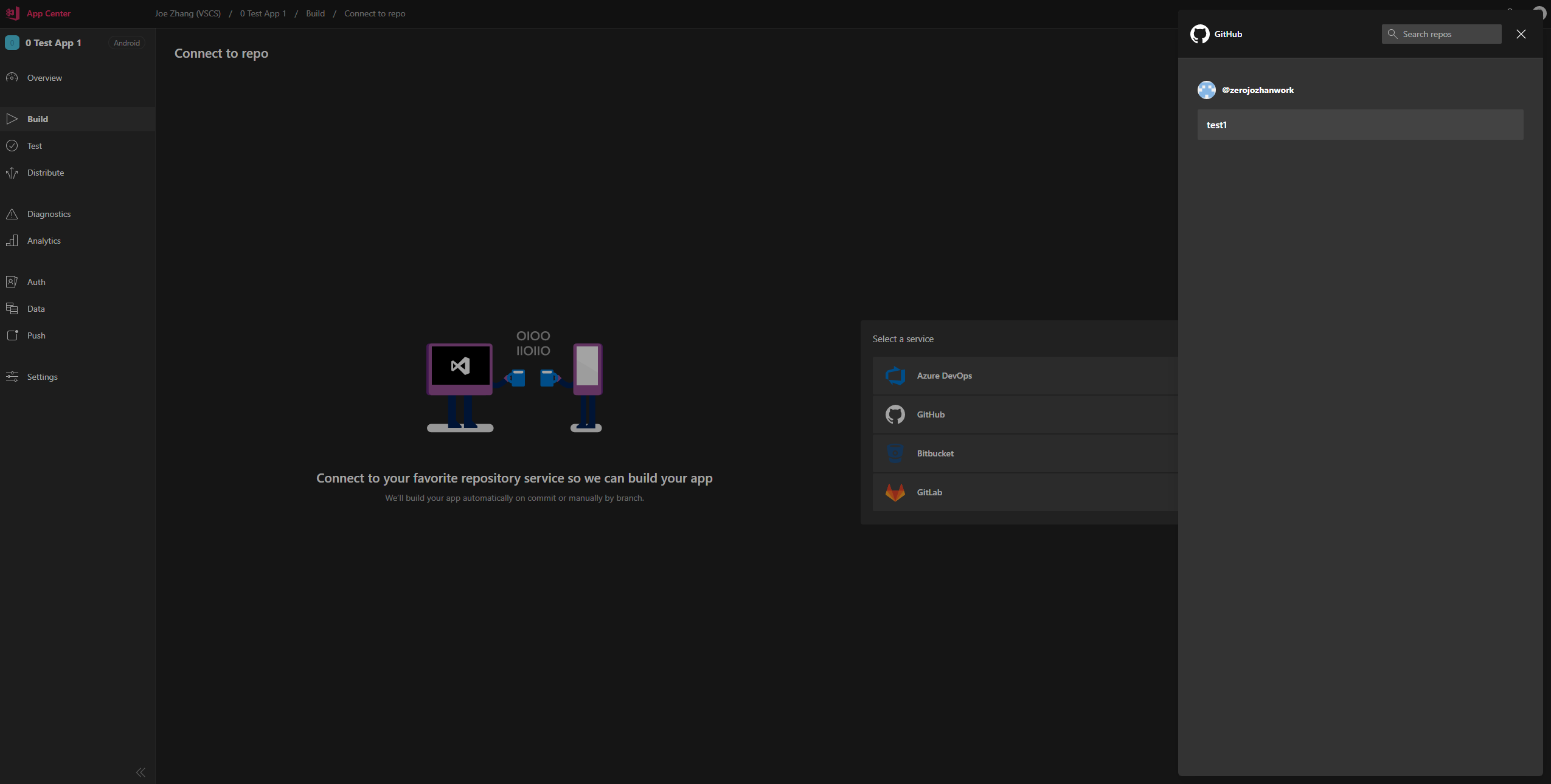 Make it easier to switch GitHub account for build · Issue #1027 · microsoft/appcenter · GitHub