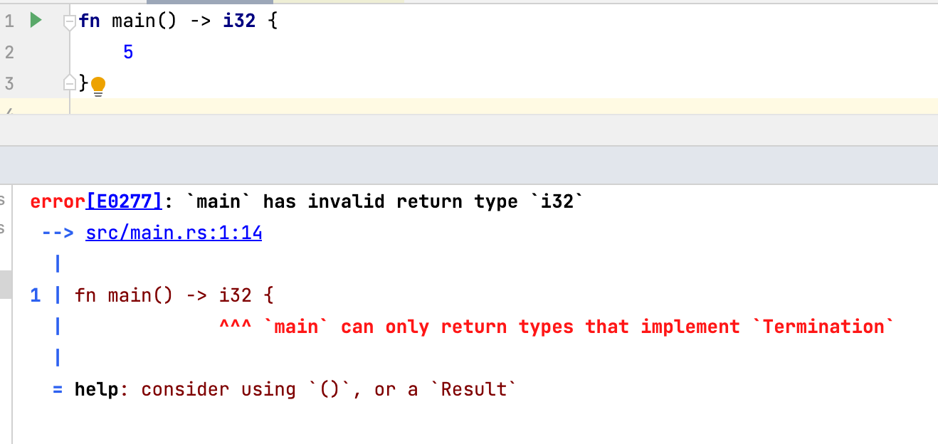 Check that returned value of `main()` implements `Termination` · Issue ...