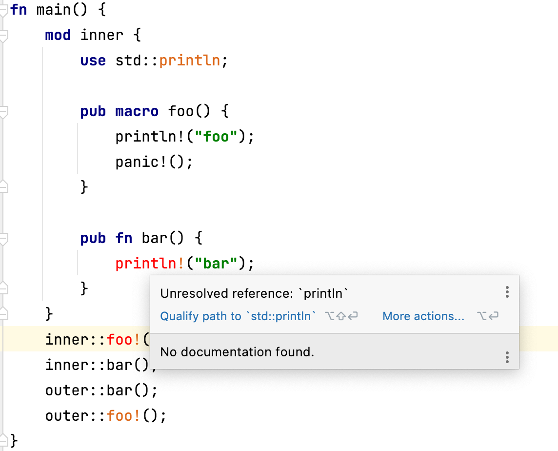 Regression: Local module doesn't see macros from std · Issue #8547 · intellij-rust/intellij-rust ...