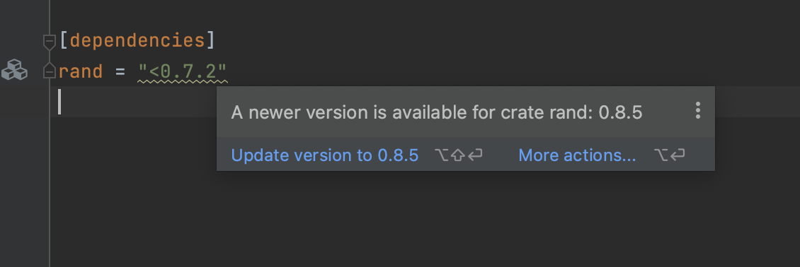 Improvement of version check for