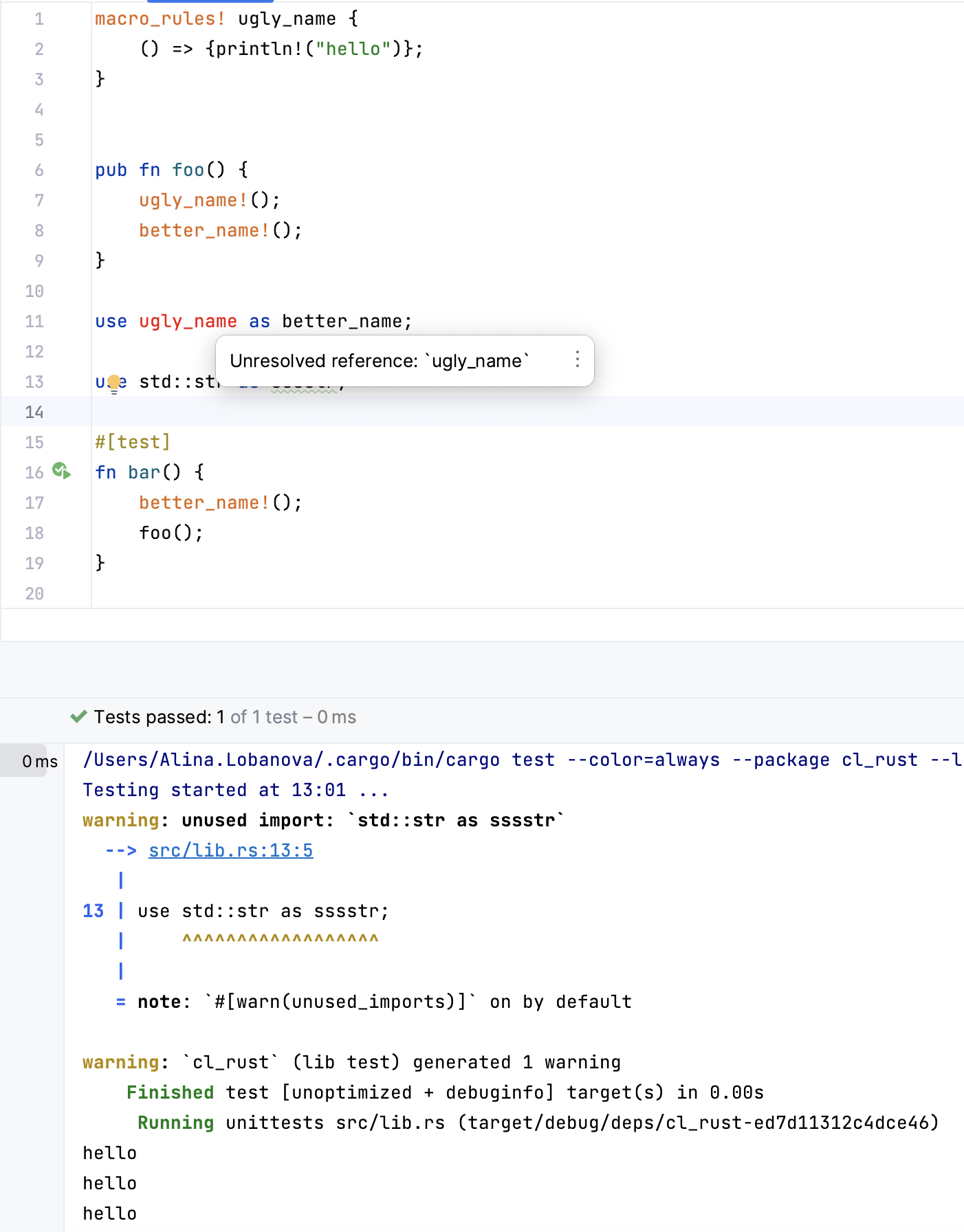 `use Macro As Anothername` Doesnt Work Correctly · Issue 9568 · Intellij Rustintellij