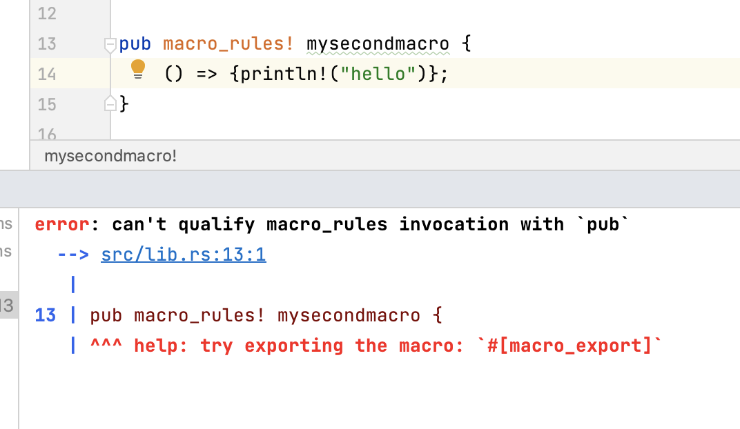 Show error that `pub` cannot be used for macros · Issue #9619 · intellij-rust/intellij-rust · GitHub